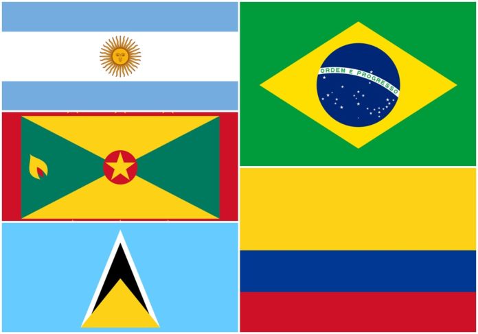 Banderas de los 35 países de América - Libretilla